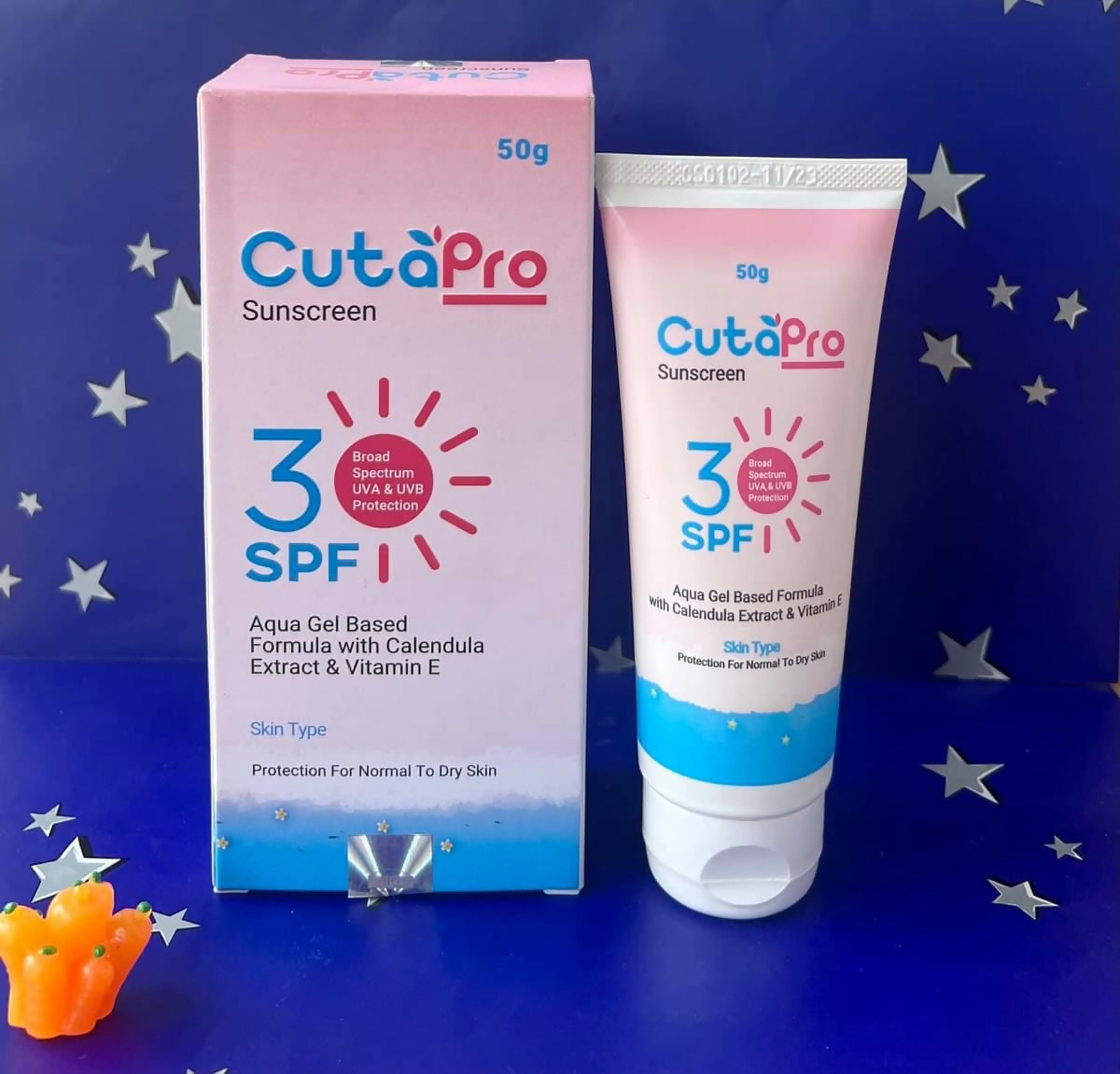 Cutapro Aqua Gel suncream spf 30+++ 50g