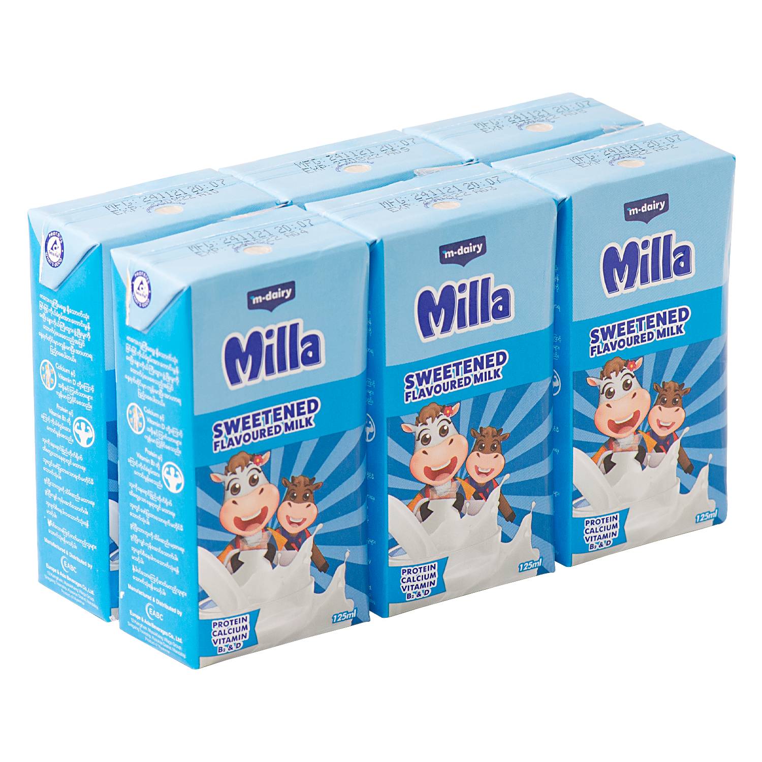 Milla Sweetened Flavoured Milk 125ml*6pcs